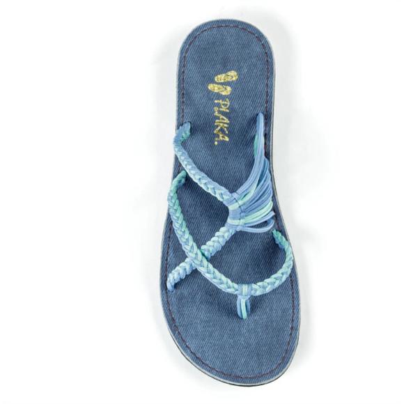 PLAKA | Shoes | New Plaka Oceanside Flip Flop Sandals In Cornflower ...